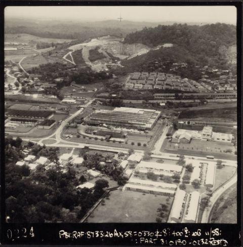 Aerial view of Upper Bukit Timah, western part of Singapore