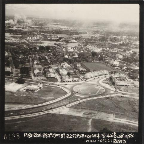 Aerial view of Guillemard Circus, the meeting point of