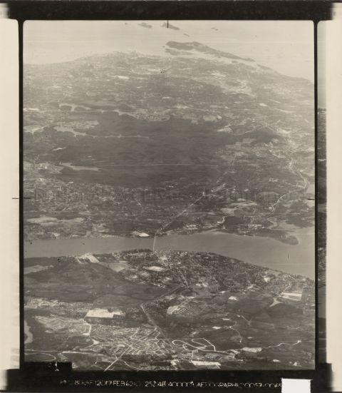 PART OF A SERIES OF AERIAL PHOTOGRAPHS SHOWING AERIAL VIEW