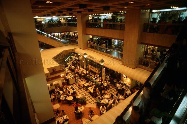 Interior of a shopping mall