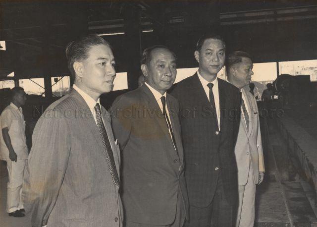 Minister of Finance Dr Goh Keng Swee with (from left)
