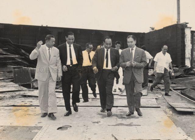 Minister of Finance Dr Goh Keng Swee with (from right)