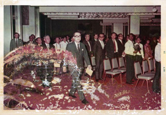 Minister for Finance Hon Sui Sen arriving at the function