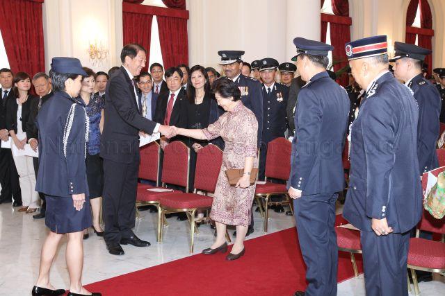 Mrs Mary Tan, wife of President Tony Tan Keng Yam, being