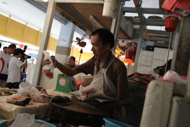 Wet market stall