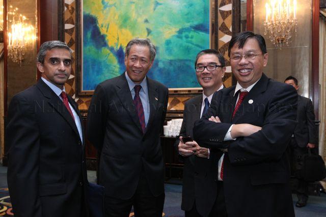 Singapore officials at Singapore-Malaysia leaders' retreat