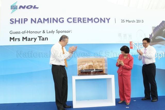 Taken at: Neptune Orient Lines (NOL) Ship Naming Ceremony