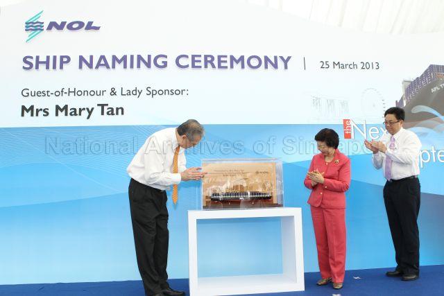 Taken at: Neptune Orient Lines (NOL) Ship Naming Ceremony