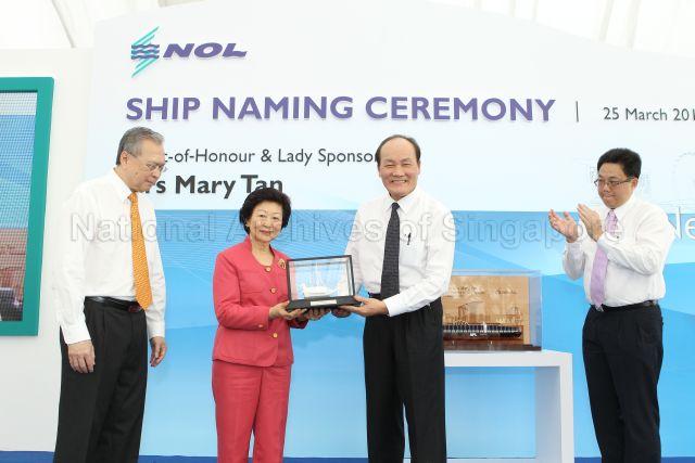 Taken at: Neptune Orient Lines (NOL) Ship Naming Ceremony