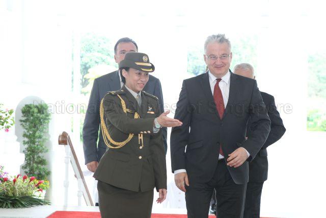 Hungarian Deputy Prime Minister Dr Zsolt Semjen arriving for