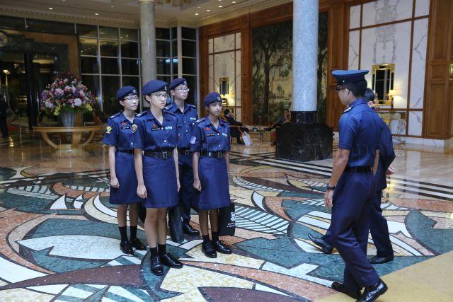 National Police Cadet Corps at the reception hosted by High