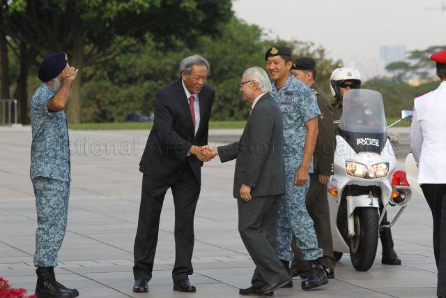 President Tony Tan Keng Yam arriving at SAFTI Military