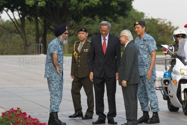 President Tony Tan Keng Yam arriving at SAFTI Military