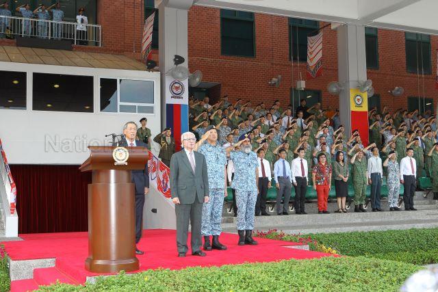 President Tony Tan Keng Yam arriving at SAFTI Military