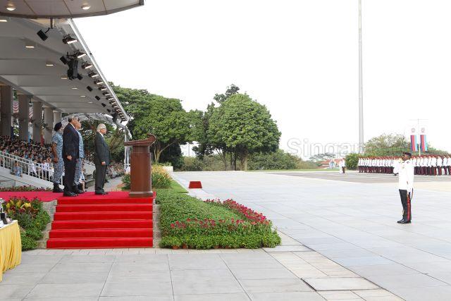 President Tony Tan Keng Yam arriving at SAFTI Military