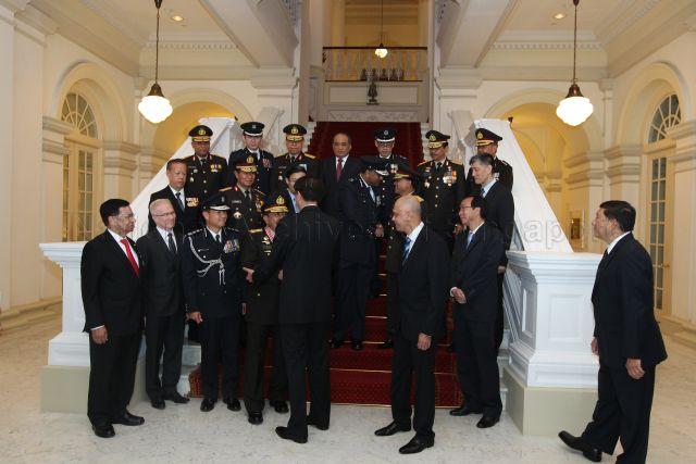 Officials gathering after conferment ceremony of