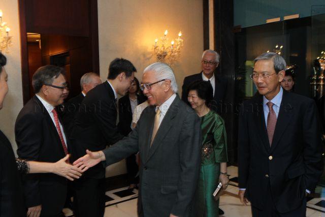 President Tony Tan and his wife, Mrs Mary Tan are welcomed