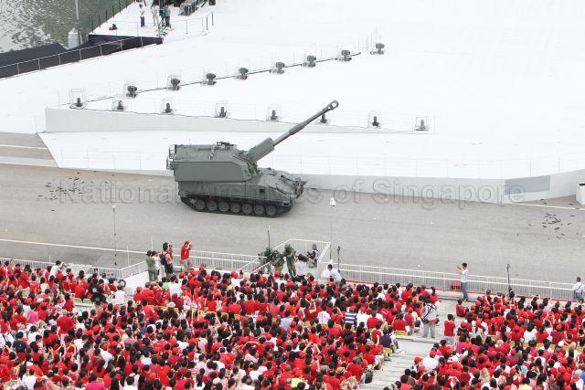 Military display during National Day Parade 2013 at the