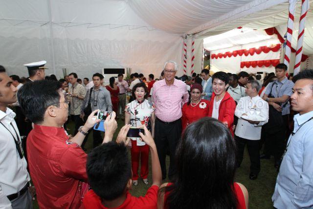 Group photo including Emeritus Senior Minister Goh Chok Tong