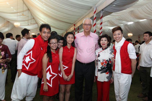 Group photo including Emeritus Senior Minister Goh Chok Tong