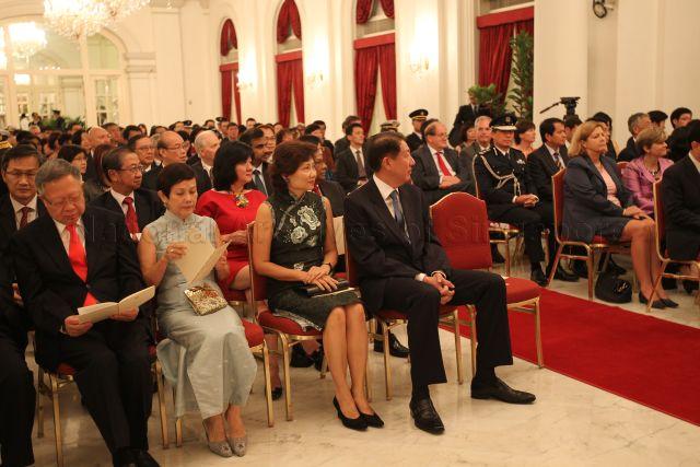 Deputy Prime Minister Teo Chee Hean (seated first row,