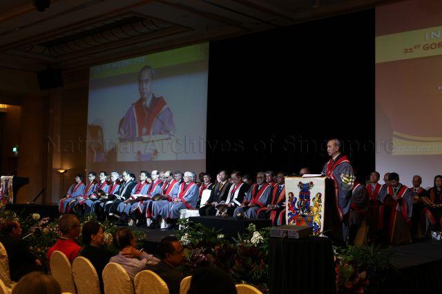 President Tony Tan Keng Yam is at Induction Comitia 2013 and
