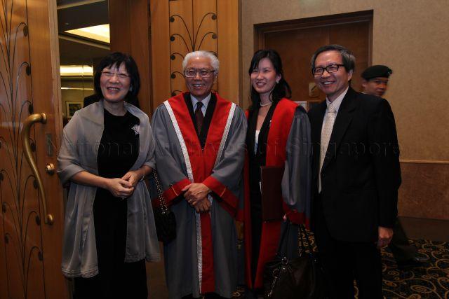 President Tony Tan Keng Yam is pictured with attendees at
