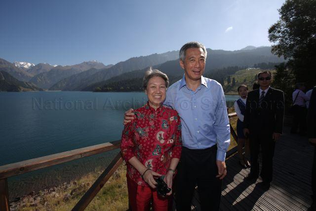 Prime Minister Lee Hsien Loong and his wife Madam Ho Ching