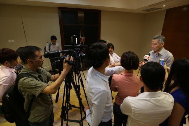 Taken at: Singapore media doorstop interview of Prime