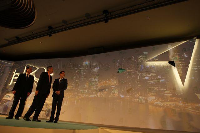 Prime Minister Lee Hsien Loong, (on the left) Minister for