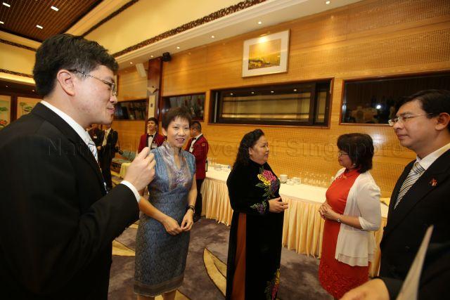 Second from left is Grace Fu (Second Minister for the
