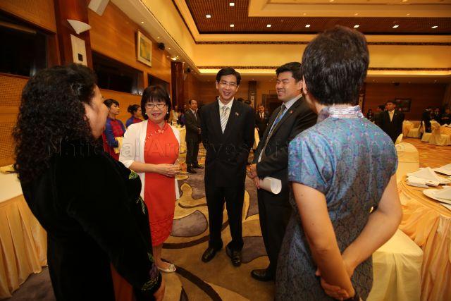 Members of Parliament Denise Phua Lay Peng and Ang Wei Neng