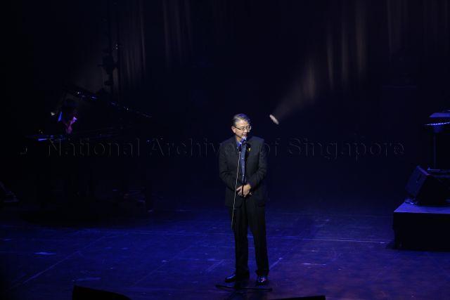 Justice Lee Seiu Kin performing at the Singapore Academy of