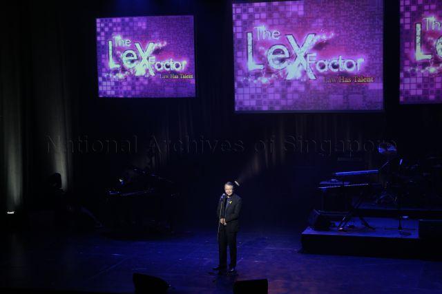 Justice Lee Seiu Kin performing at the Singapore Academy of