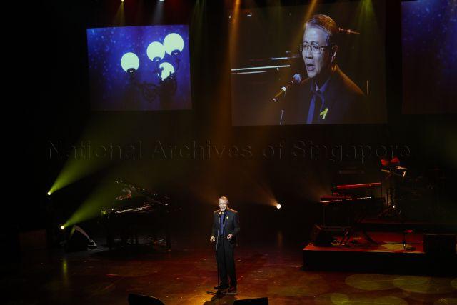 Justice Lee Seiu Kin performing at the Singapore Academy of