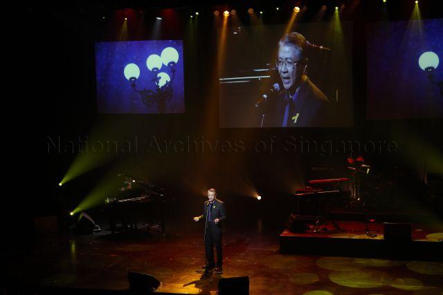 Justice Lee Seiu Kin performing at the Singapore Academy of