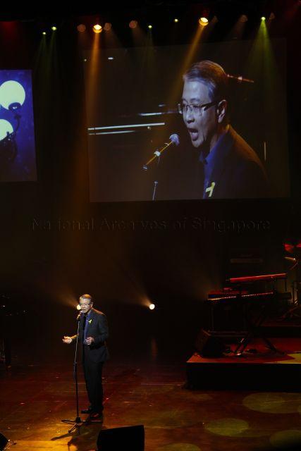 Justice Lee Seiu Kin performing at the Singapore Academy of