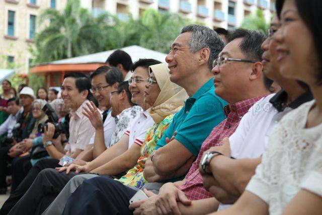 Prime Minister Lee Hsien Loong attending PAP Community