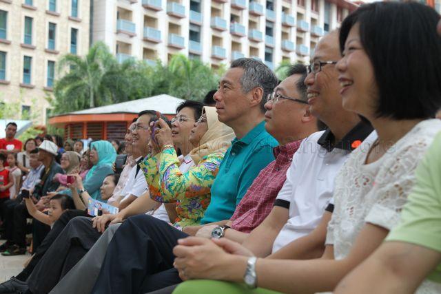 Prime Minister Lee Hsien Loong attending PAP Community