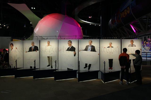 Display at the launch of "Sketches of Science" Exhibition,