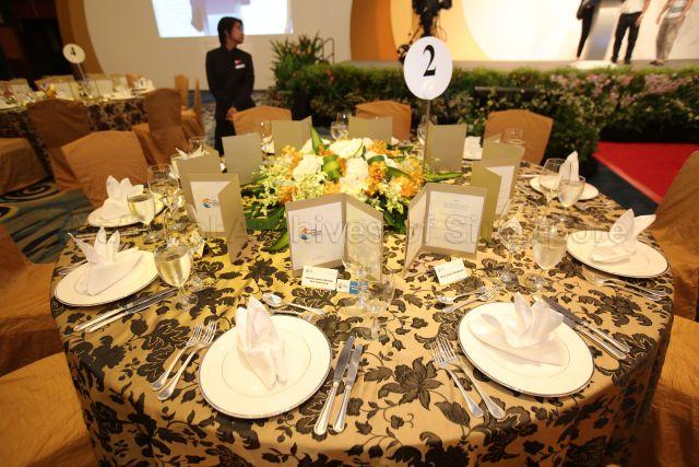 Table setting for the welcome dinner of The Singapore Summit
