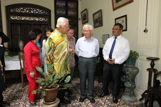 President Tony Tan and his wife Mrs Mary Tan (wearing red