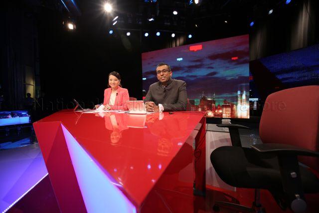 Channel NewsAsia (CNA) Presenter Sharon Tong and Mediacorp