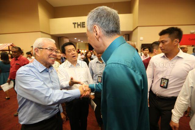 Prime Minister Lee Hsien Loong with President of Singapore