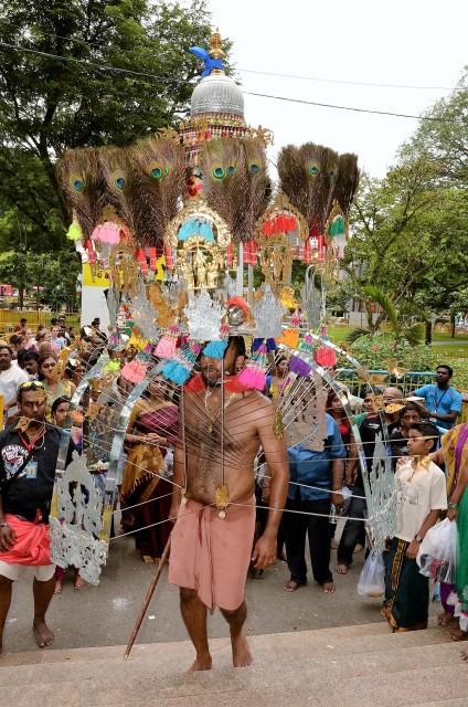 THAIPUSAM - KAVADI CARRIER AT SRI THENDAYUTHAPANI TEMPLE