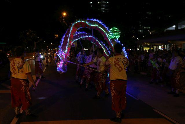 Taken at: Chingay 2015 Heartland Parade Procession arriving