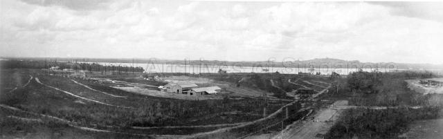 Singapore Naval Base - Panoramic view of a cluster of