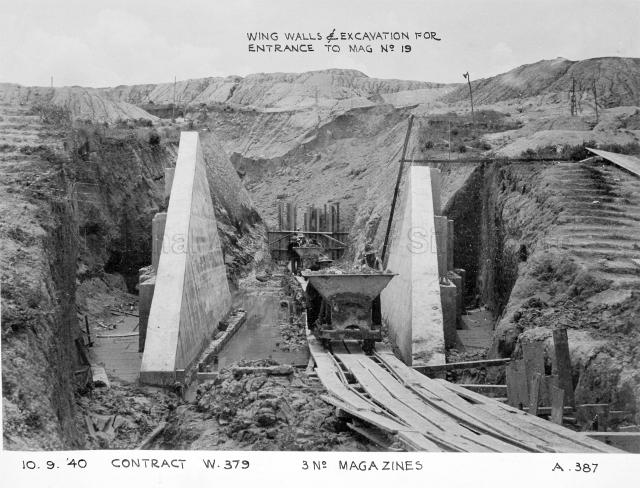 Singapore Naval Base - Wing walls and excavation for
