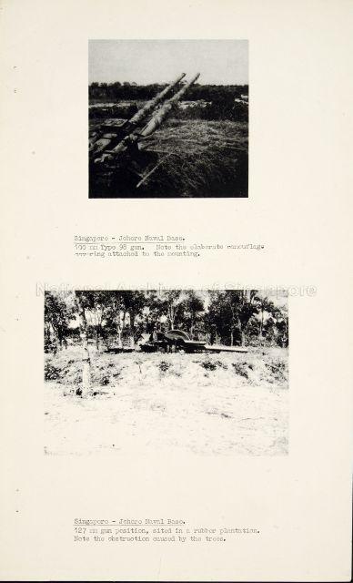 British military equipment and guns at the Singapore-Johore