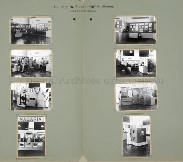 Eight photographs of the Public Health Museum located at the
